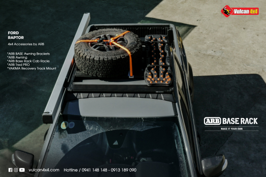 Ford Ranger Raptor độ baga mui Base Rack và phụ kiện - Vulcan4x4